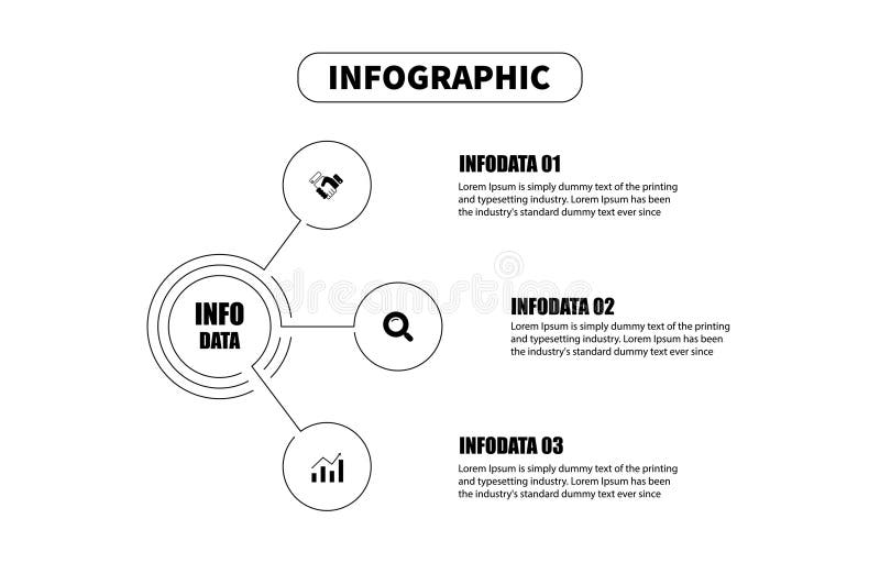 The Outlines Circle Infographic Vector Template Three-element. Plan ...