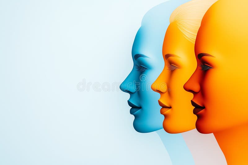 Outlines of Distinct Human Faces Blend Seamlessly into a Single Profile ...