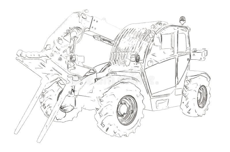 Telescopic Handler Stock Illustrations – 549 Telescopic Handler Stock ...