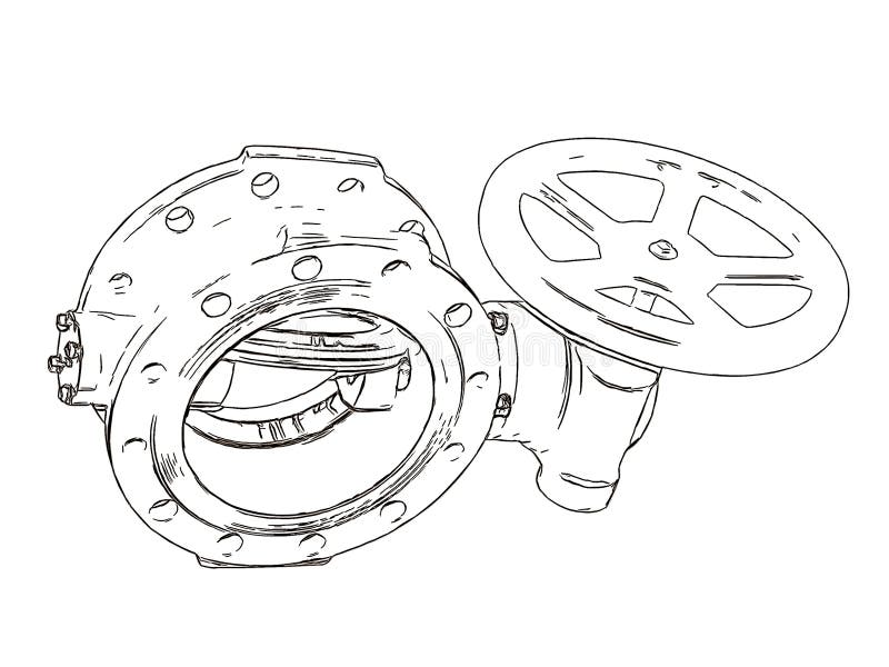 Sketch Control Valve Stock Illustrations – 324 Sketch Control Valve ...