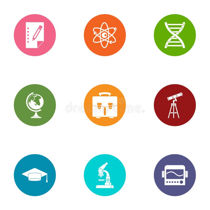 Outlook Icons Set, Flat Style Stock Vector - Illustration of icons ...