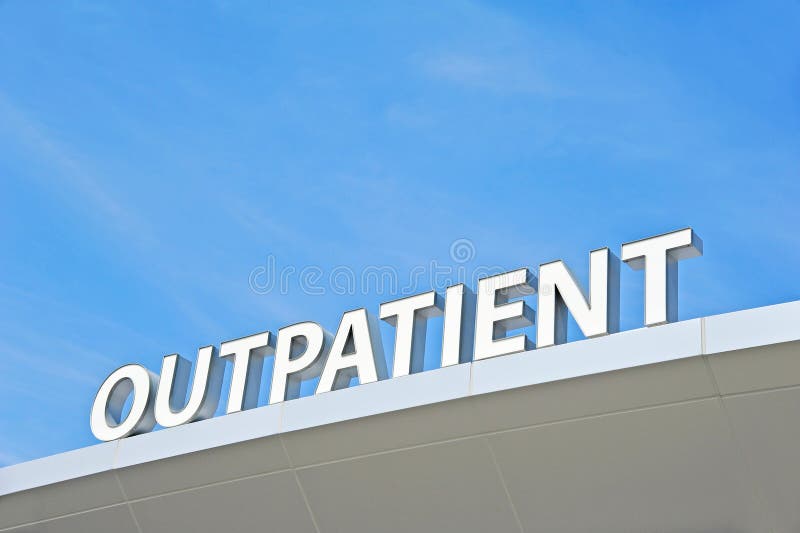 Hospital Outpatient Entrance Sign Stock Image - Image of surgery ...