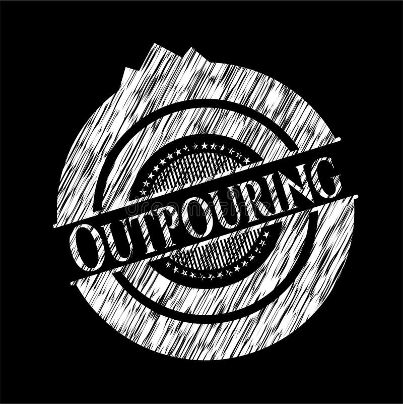 Outpouring Chalkboard Emblem. Vector Illustration Stock Vector ...