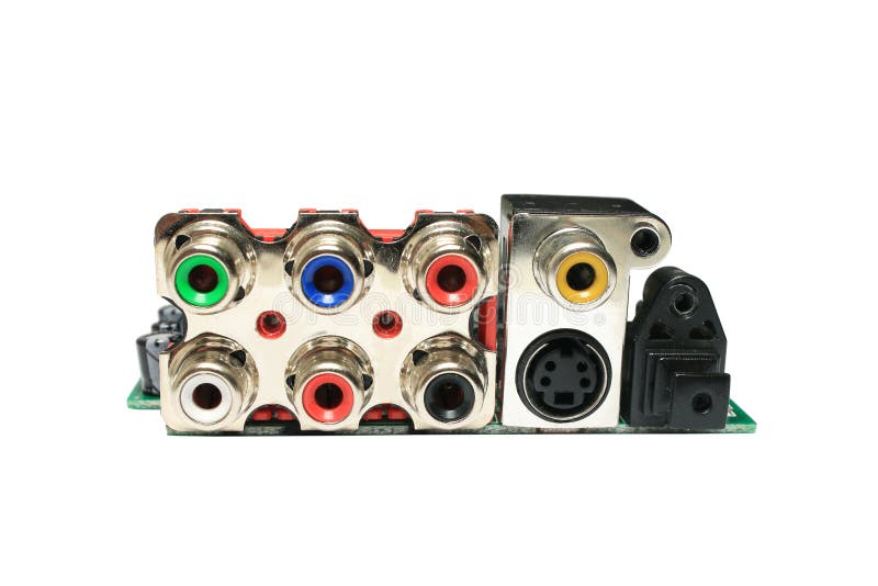 Output connectors. stock photo. Image of electrical, outlet - 13005138