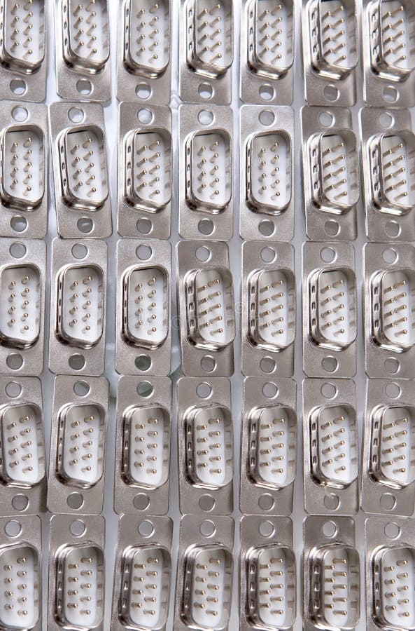 Output Connectors Arranged Together Stock Image - Image of plenty ...