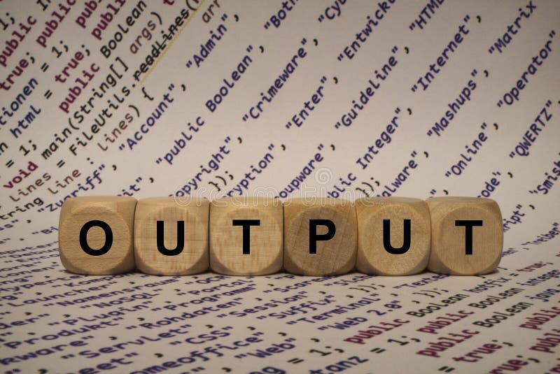 Output - Cube with Letters and Words from the Computer, Software ...