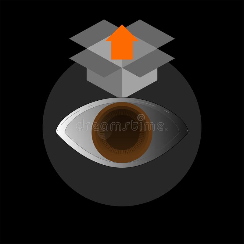 Output Box Eye stock vector. Illustration of express - 188040433