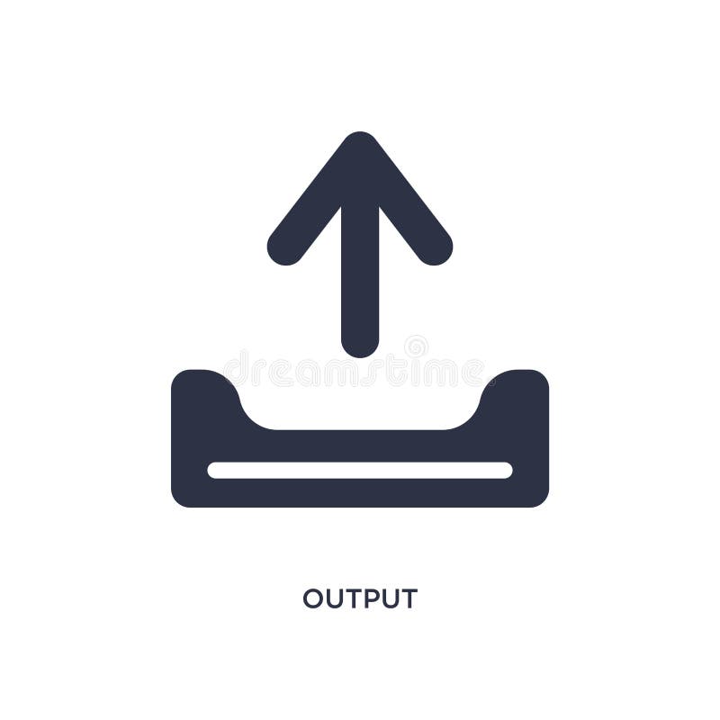 Output Icon in Trendy Design Style. Output Icon Isolated on White ...