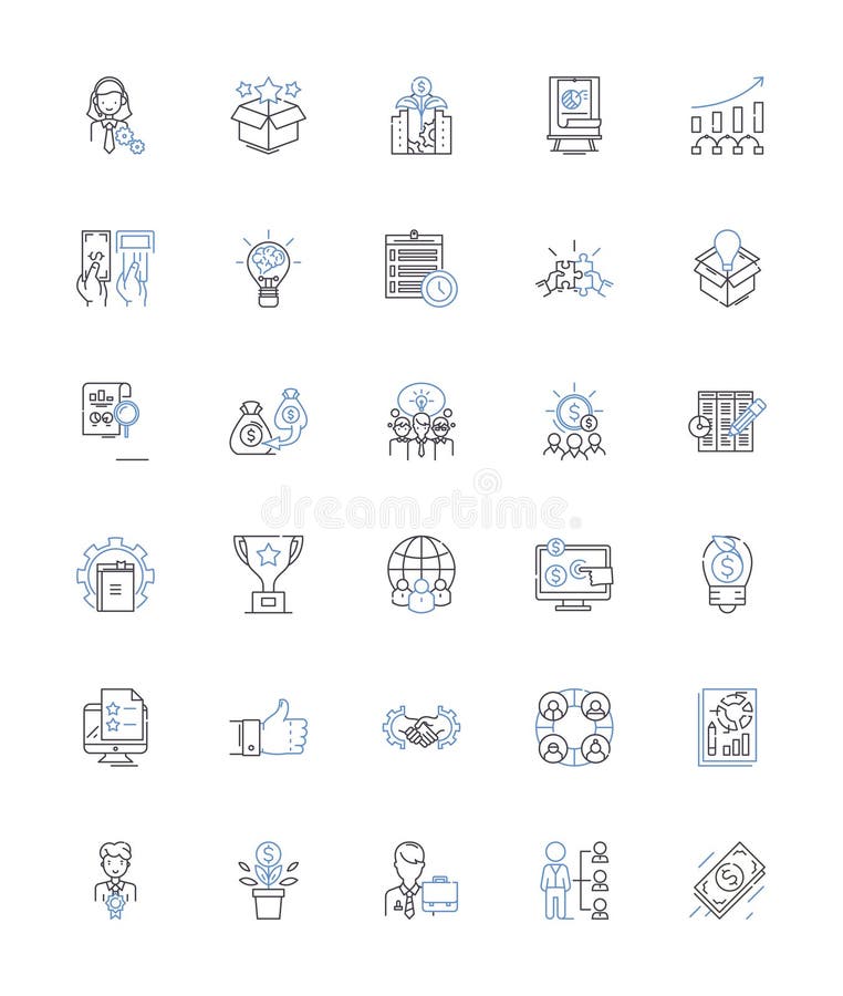 Output Maximization Line Icons Collection Efficiency Optimization