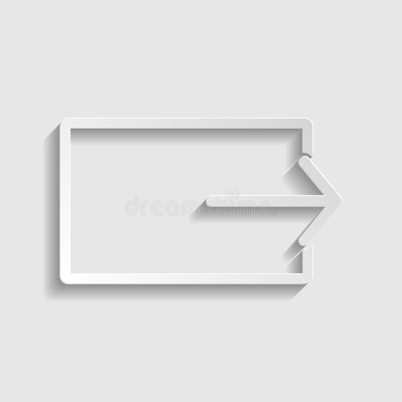 Output Sign. Paper Style Icon. Illustration Stock Illustration ...