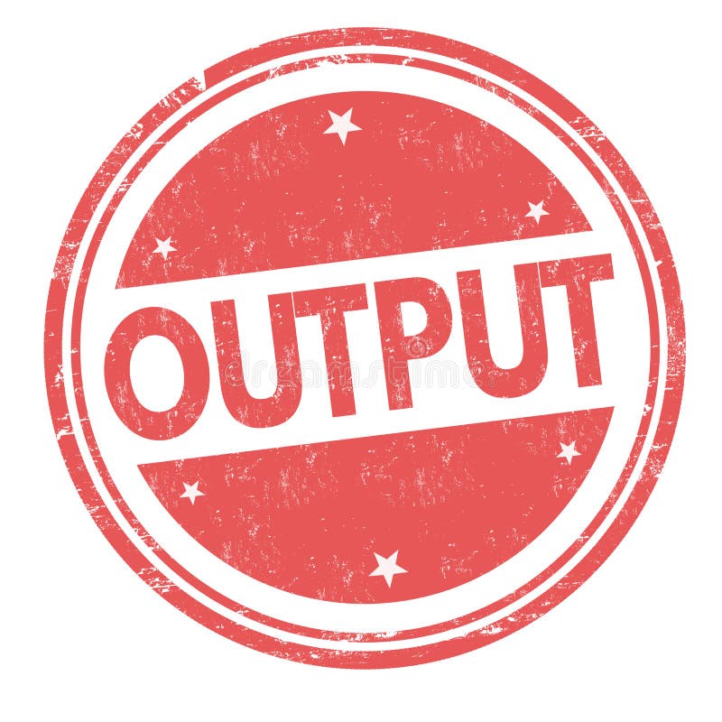 Output red stamp text stock vector. Illustration of input - 53854004