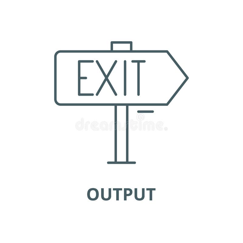 Output Vector Line Icon, Linear Concept, Outline Sign, Symbol Stock ...