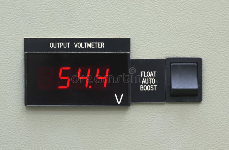 Output Volt Meter Panel and Switch Stock Photo - Image of panal ...