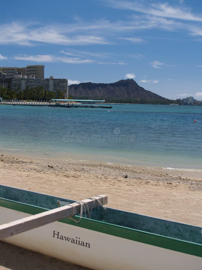 Outrigger on Beach in Hawaii Stock Image - Image of resort, aloha: 3621187
