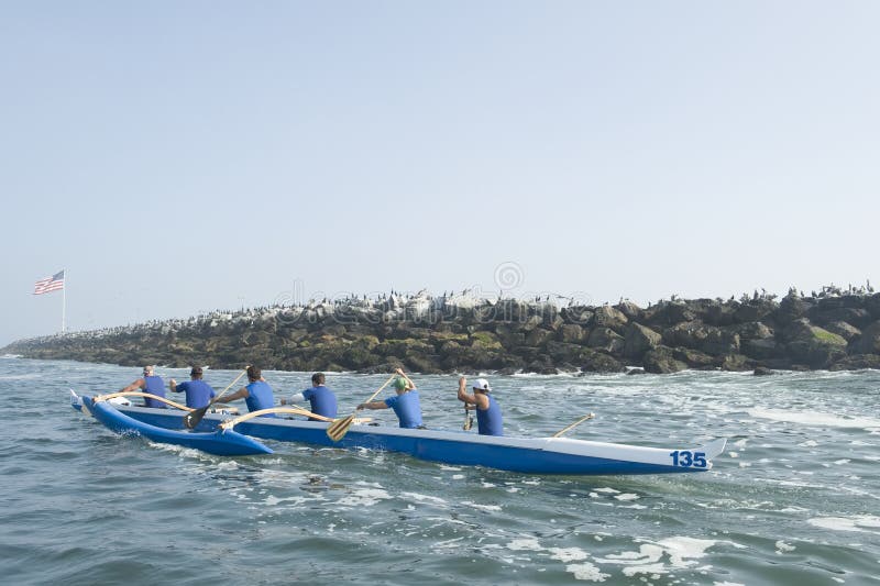 Outrigger Canoe Race stock image. Image of outdoors, latin - 33900637
