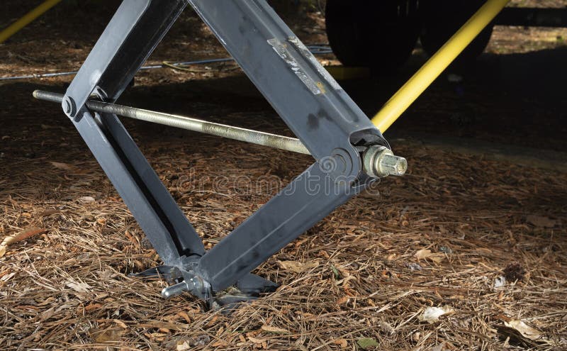 Outrigger Deployed on a Camping Trailer Stock Image - Image of beige ...