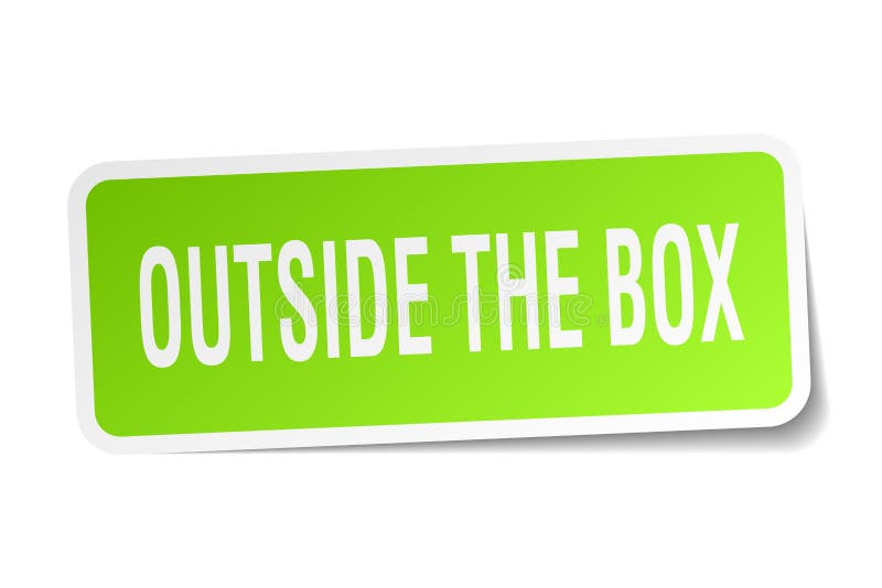 Outside the Box Sticker. Outside the Box Square Sign Stock Vector ...
