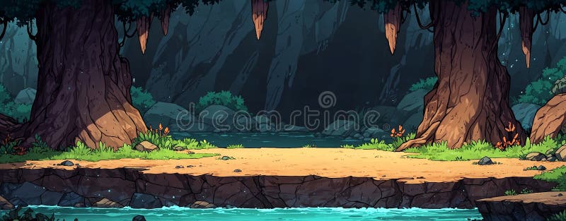 Outside the Cave 03- Background for Level Design, RPG and Indie Games ...