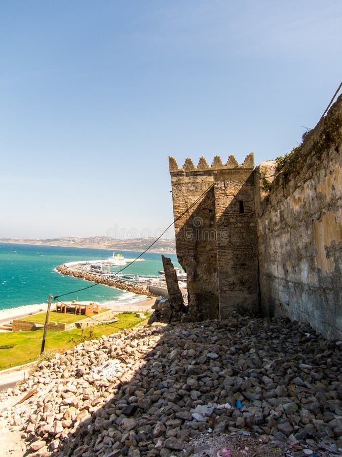 Outside The City Wall Of Medina In Tangier, Morocco Stock Photo - Image ...