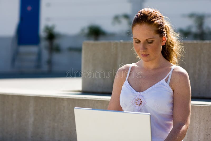 Outside On Computer Picture. Image: 4350795