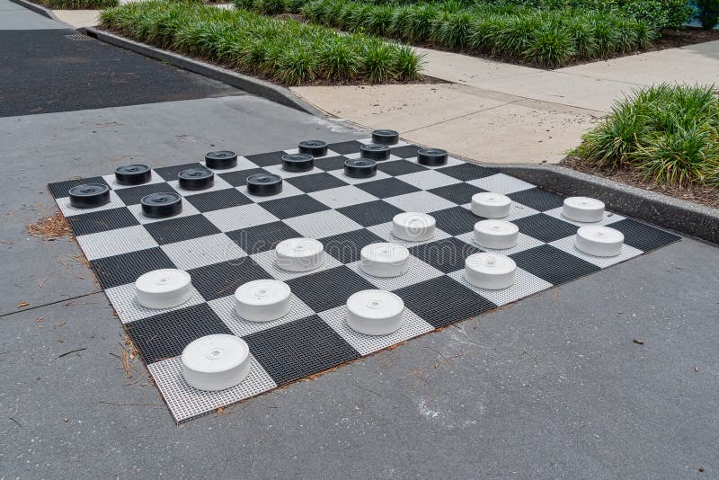 Outside Draughts - Checkers Board Game Stock Image - Image of challenge ...