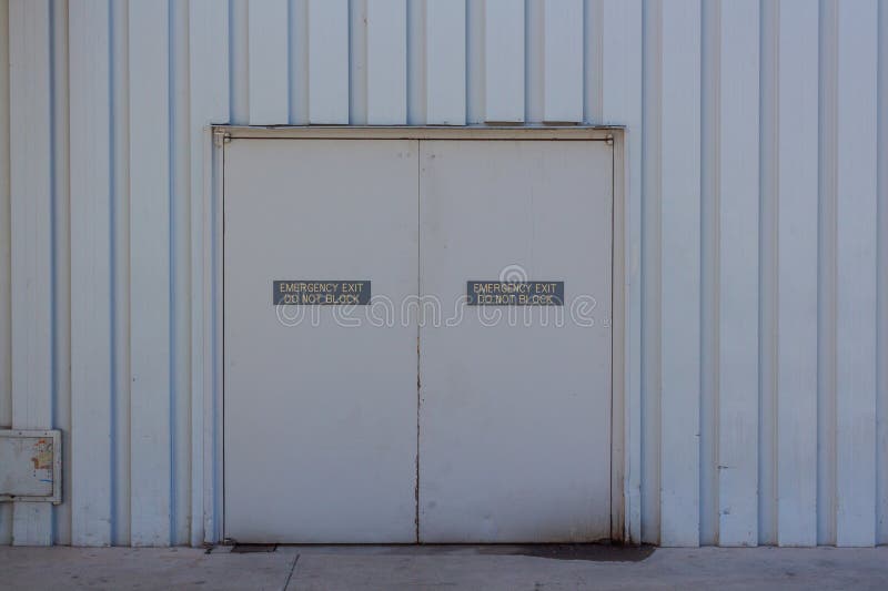 Outside Emergency Exit Door for Evacuation and Rescue. Stock Image ...