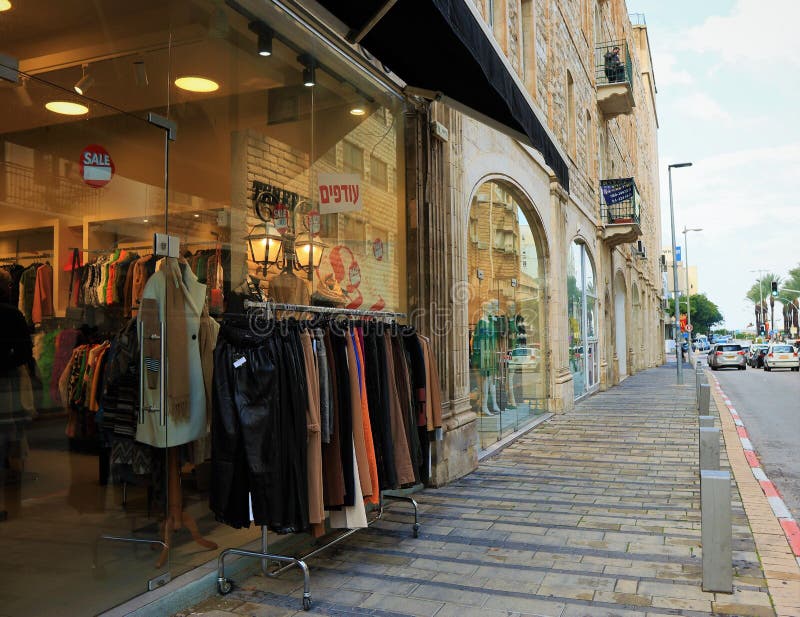 Outside of a Fashion Store in Haifa Downtown Editorial Photography ...