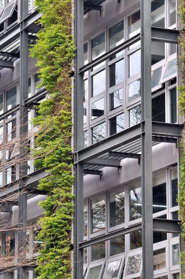 Outside Frame of Building and Green Plant Stock Image - Image of plant ...