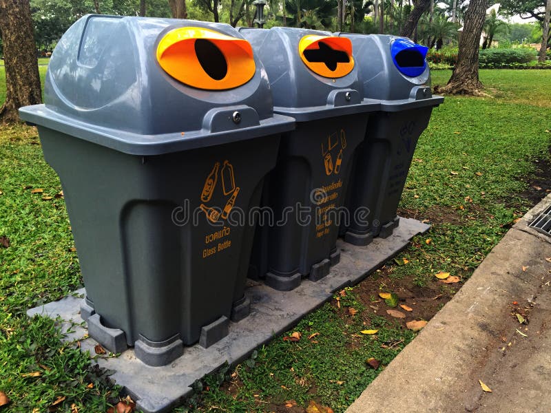 Outside Litter Bin at the Park Editorial Photo - Image of trash, dirty ...