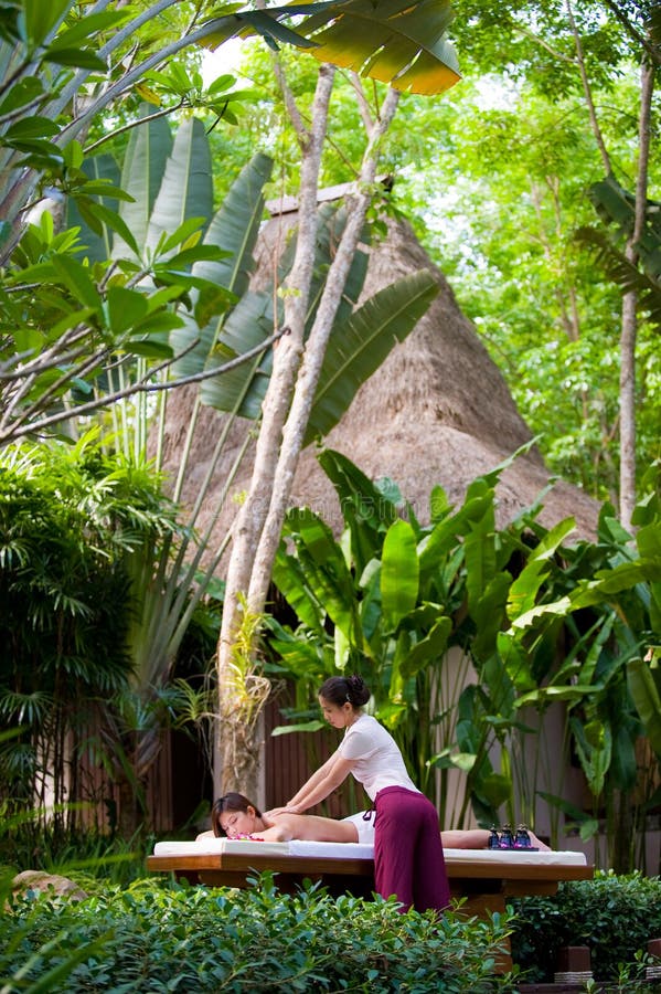Outside Massage stock image. Image of pamper, ready, green - 4992627