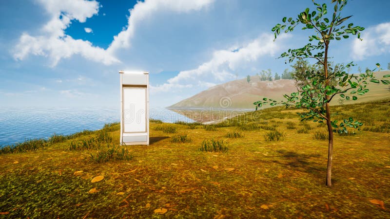 Outside Mockup with Natural Environment, Advertising in the World 3D ...