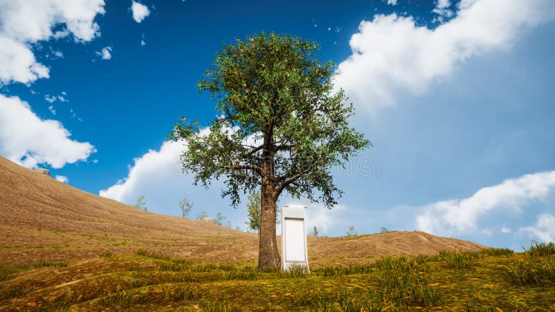 Outside Mockup with Natural Environment, Advertising in the World 3D ...