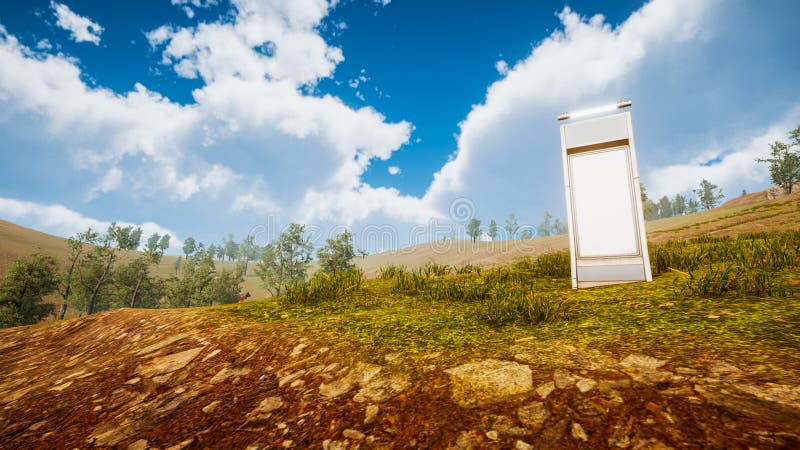 Outside Mockup with Natural Environment, Advertising in the World 3D ...