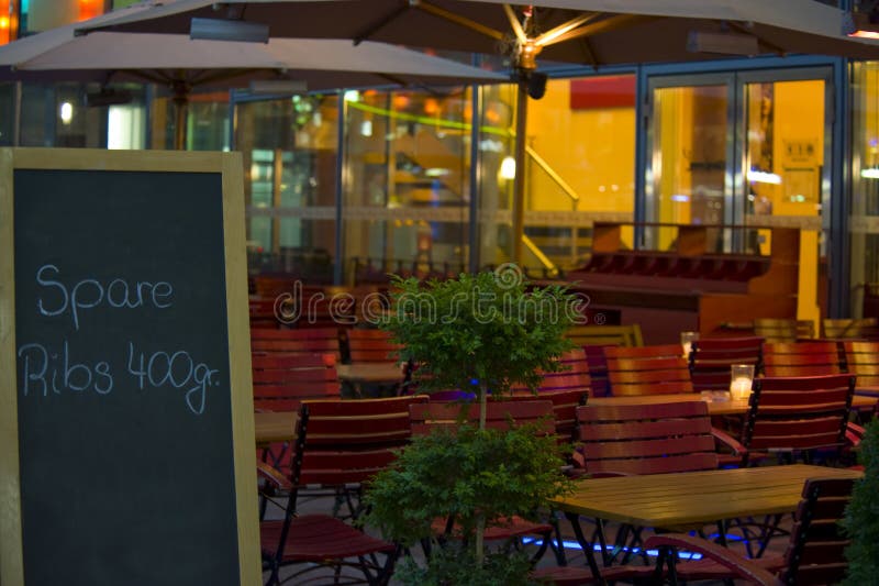 Outside restaurant stock photo. Image of nightscene, outside - 12688004