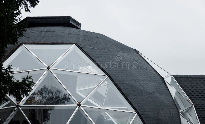 Outside Spherical Glamping Architecture Stock Image - Image of business ...