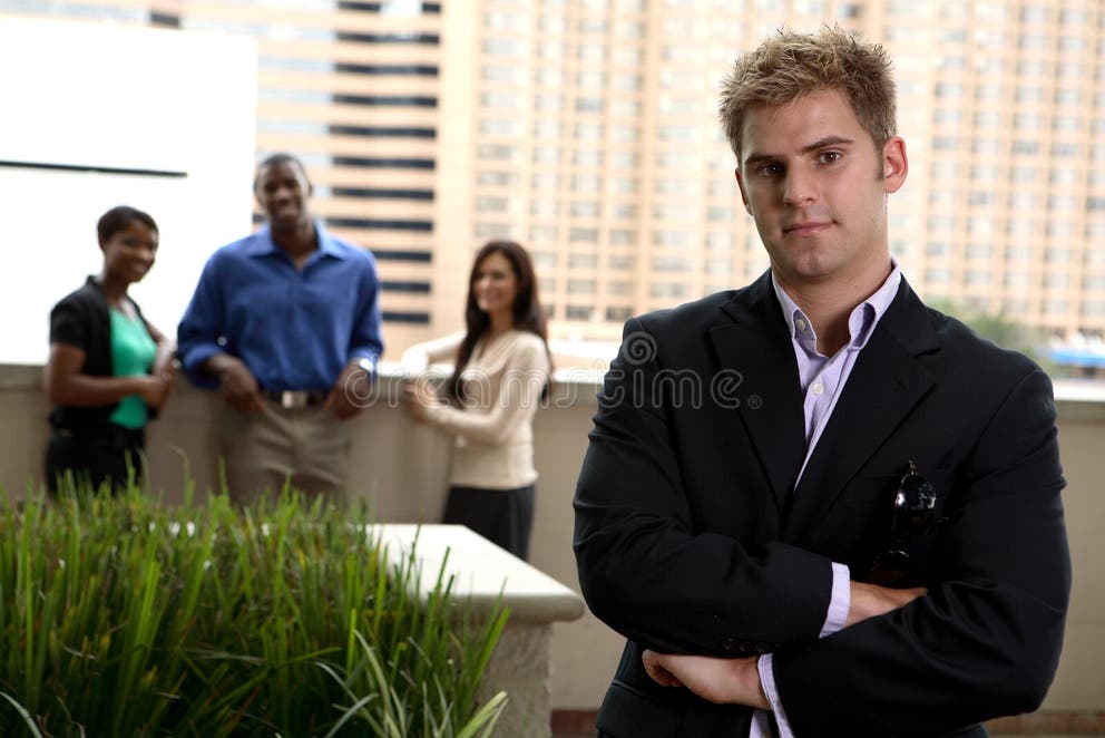 Outside Team with Caucasian Stock Photo - Image of happy, american: 2584426