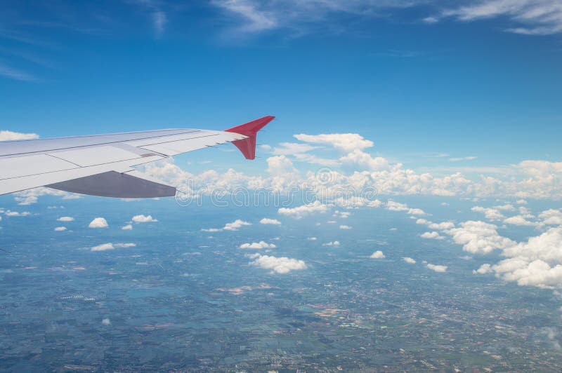 Outside view on aeroplane stock photo. Image of blue - 78360924