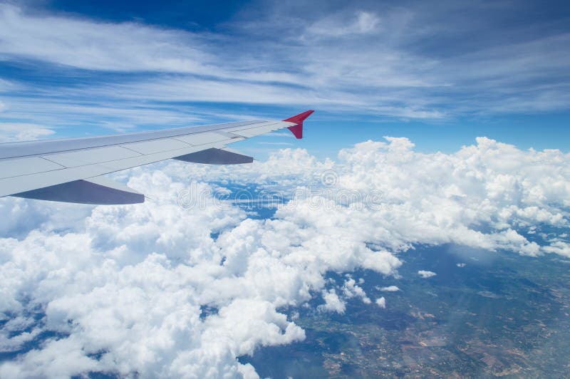 Outside view on aeroplane stock image. Image of commercial - 78361015