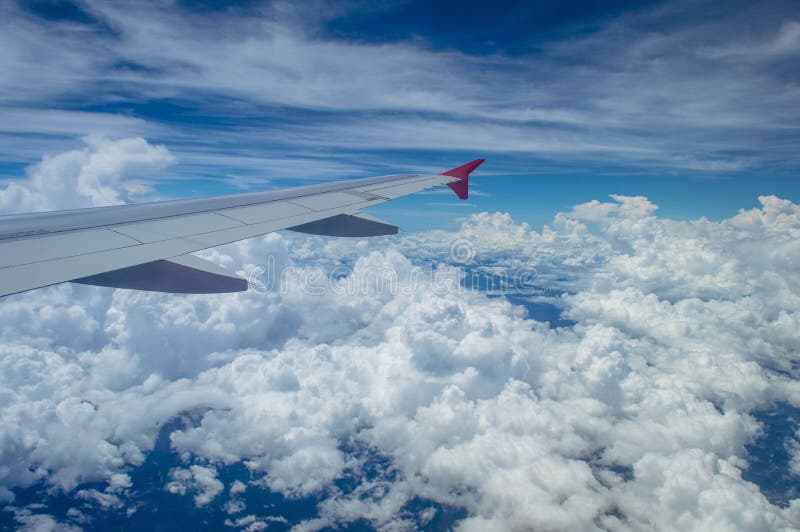 Outside view on aeroplane stock image. Image of aerial - 78361059