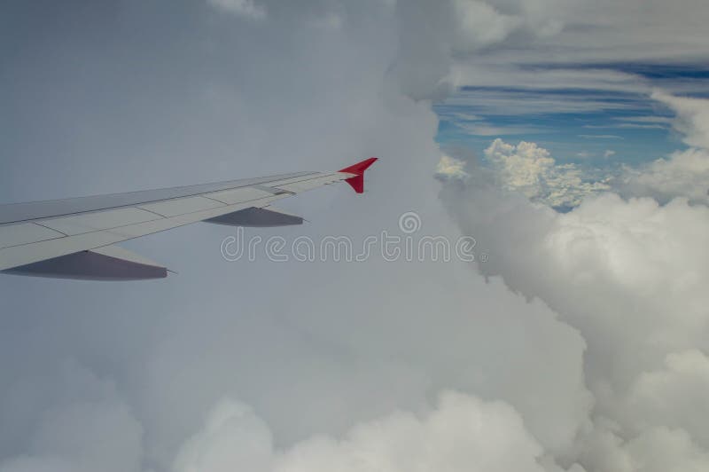 Outside view on aeroplane stock photo. Image of high - 78361086