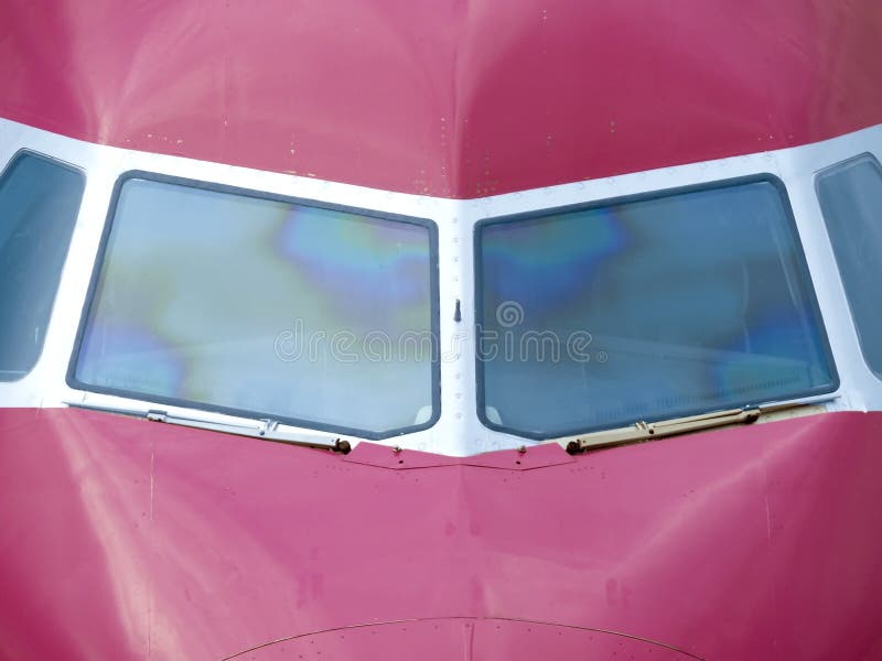 Outside View of Airplane Cockpit Stock Photo - Image of passenger, dock ...