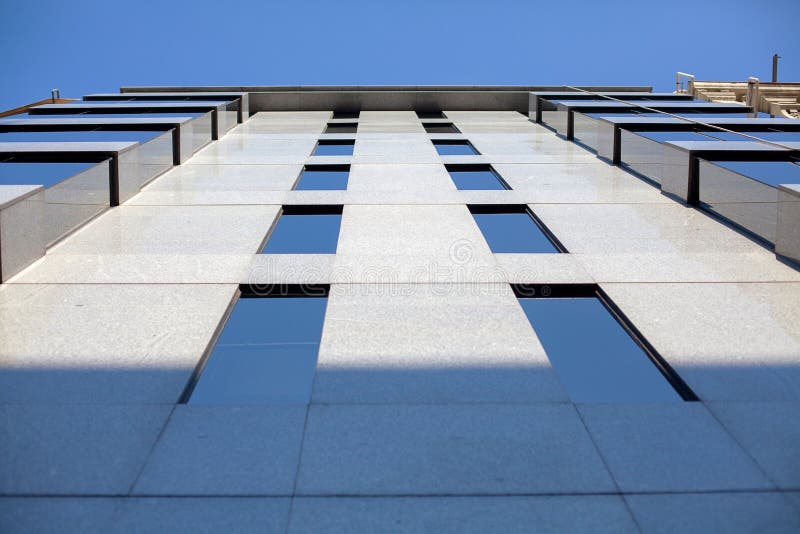 Outside View of Business Building Windows Stock Image - Image of ...