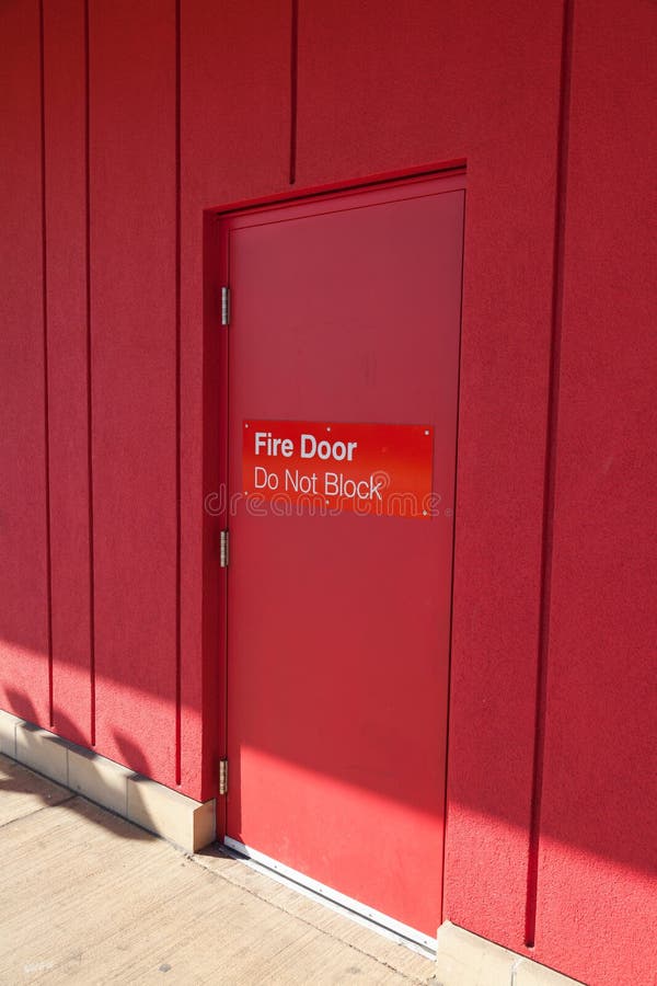 Outside View of a Fire Door Stock Image - Image of building, clear ...