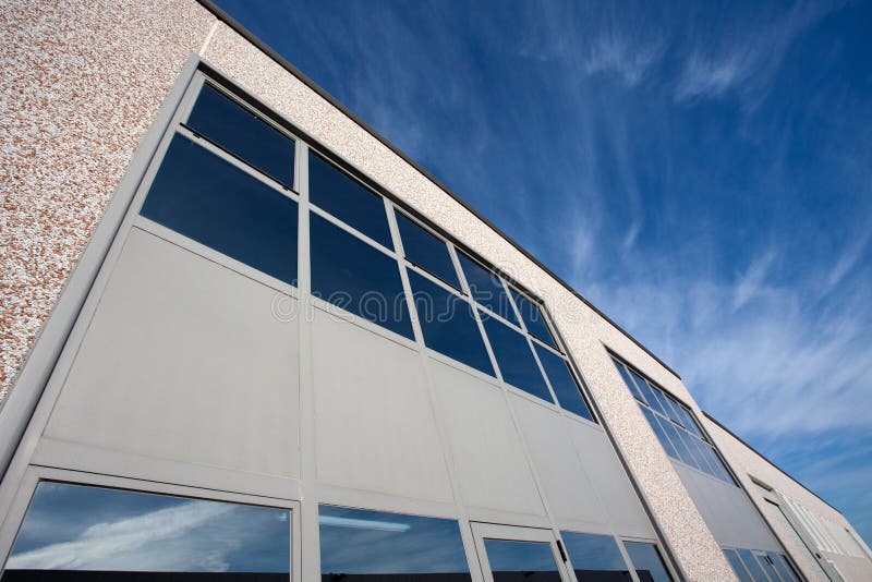 Outside View of Industrial Hall Stock Photo - Image of floor, business ...