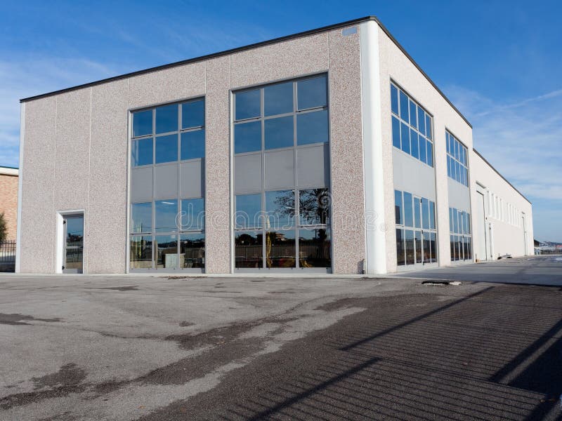 Outside View of Industrial Hall Stock Photo - Image of clean, empty ...