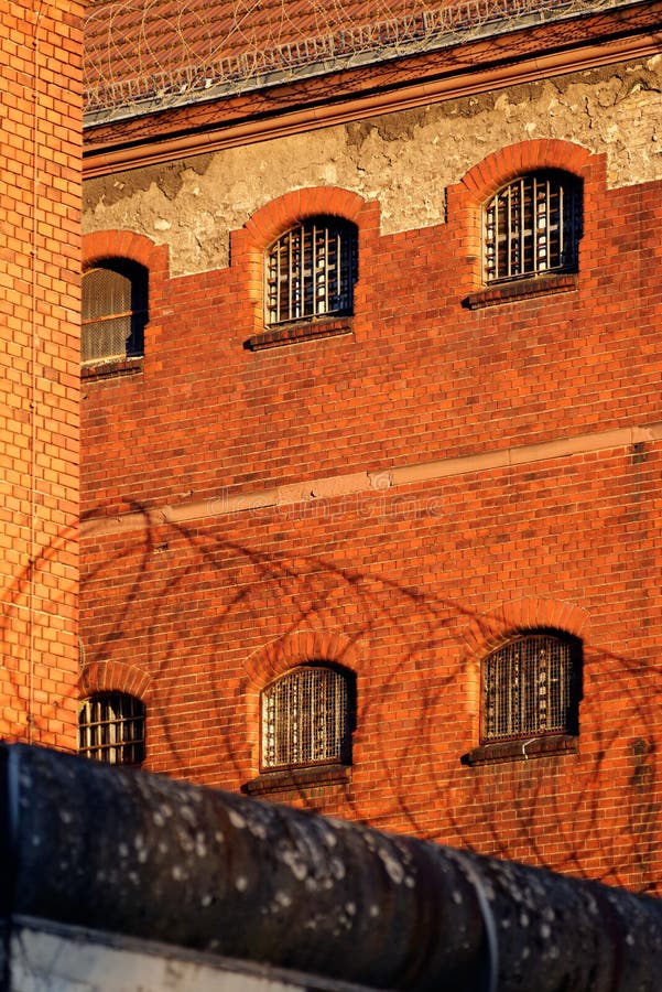The Outside View of an Old Jail Stock Image - Image of fixing, facade ...