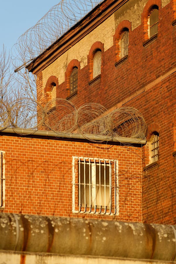 The Outside View of an Old Jail Stock Image - Image of fixing, facade ...