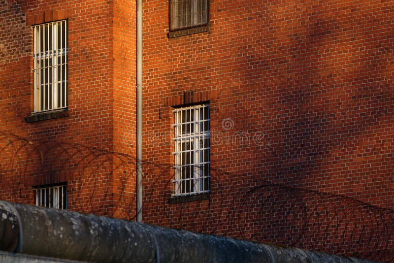 Outside of a Jail Cell Building Stock Photo - Image of legal, building ...