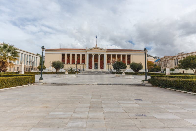 Outside View or Panoramic View of the University of Athens Central ...