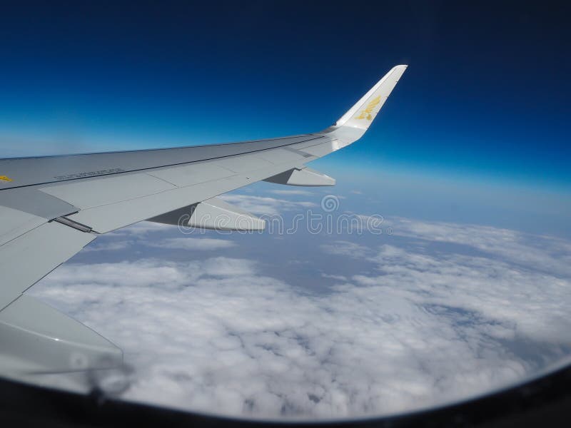 Outside View of the Plane through Asia Stock Photo - Image of plane ...
